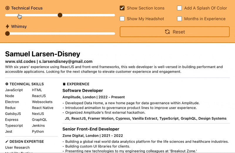 A Dynamic CV Experiment · https://www.sld.codes/blog/dynamic-cv